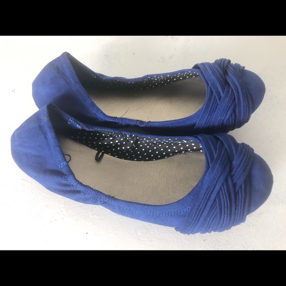 Cato | Shoes | Cato Blue Suede 9m Romantic Chic Flat Shoes | Poshmark